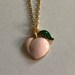 Peach, Peach Gift, Peach Necklace, Peach Pendant, Peach Pendant ...