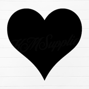 Heart Silhouette Svg, Black Heart Svg and Png, Black Heart Png Designs ...