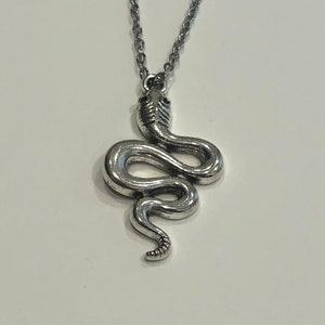 Snake Necklace, Snake Gifts, Snake Jewelry, Snake Pendant, Snakes, Silver Snake, Silver Snake ...