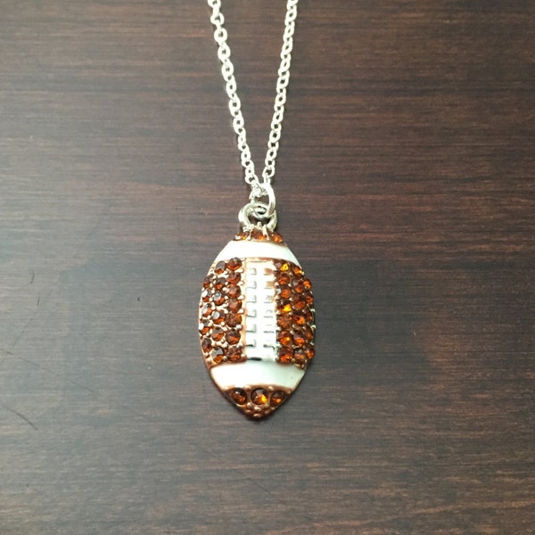 Football Necklace - Etsy