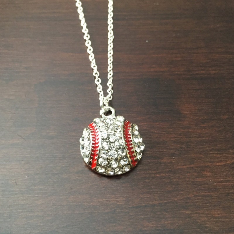 Baseball Necklace - Etsy