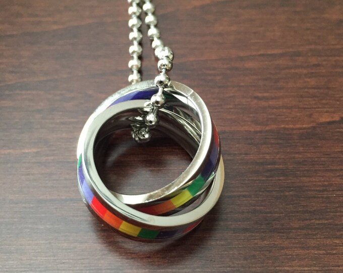 Rainbow Necklace Rainbow Rainbow Pendant Rainbow Jewelry | Etsy