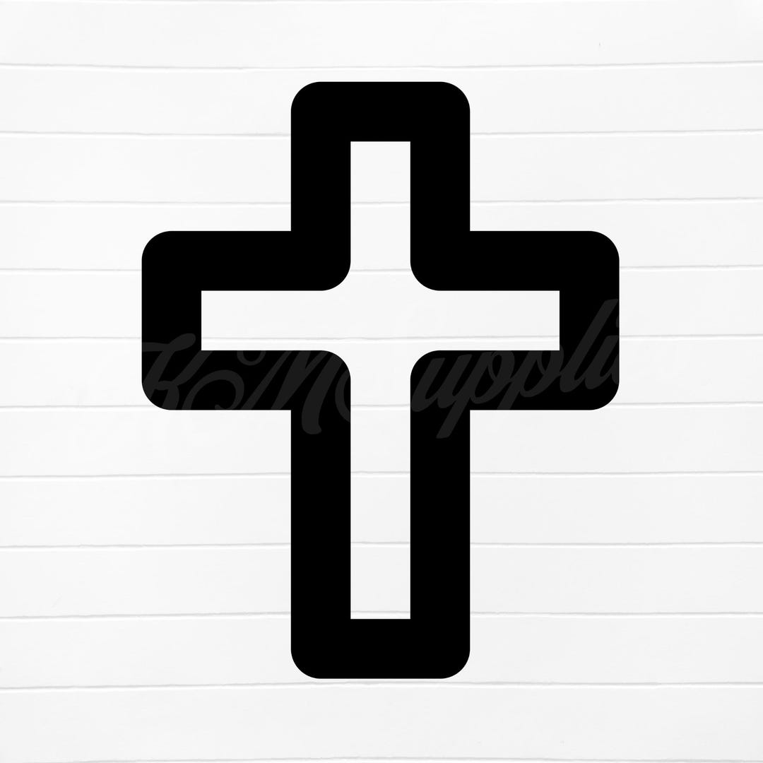 Cross Outline Svg, Cross Silhouette Png, Cross Silhouette Svg, Black ...
