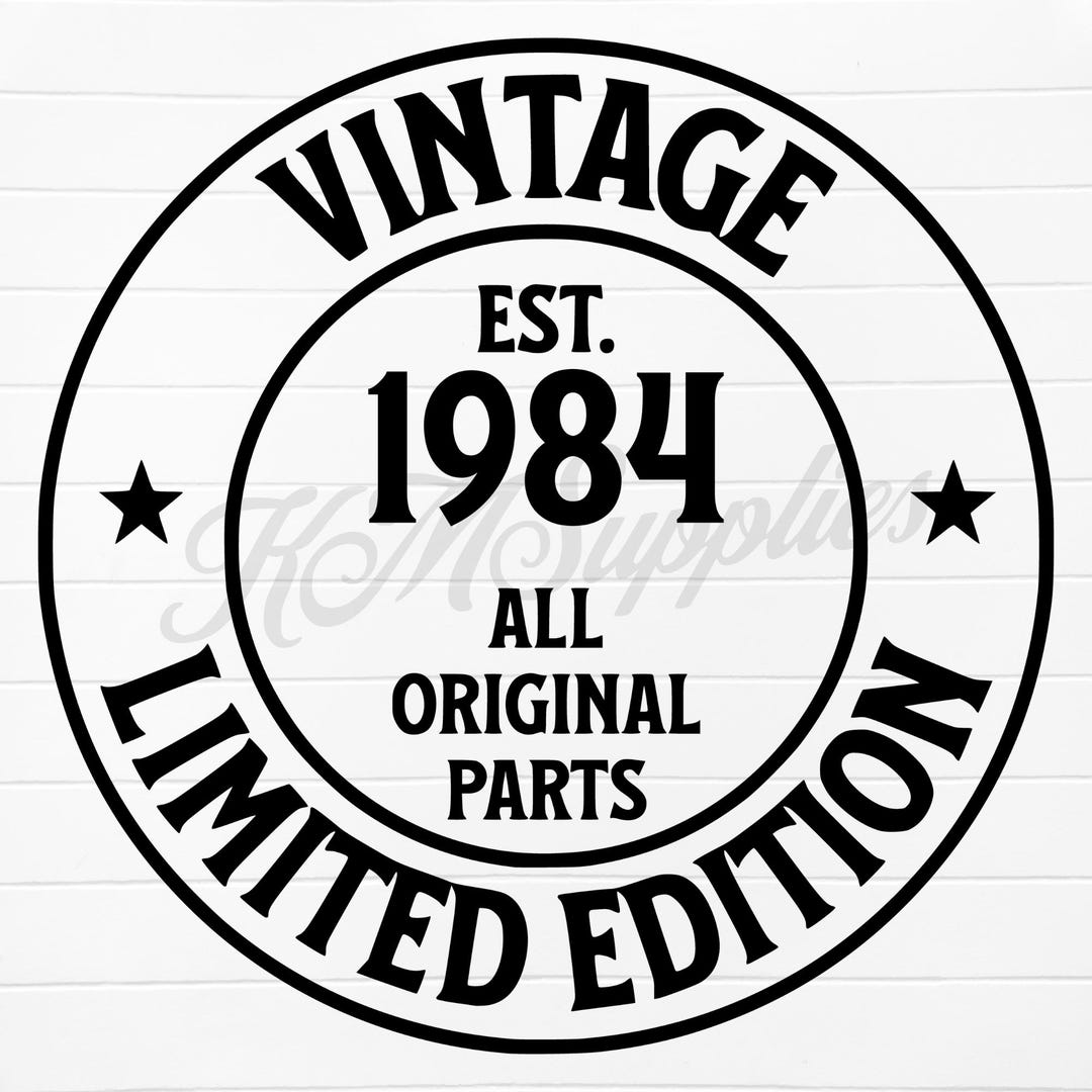 1984 Svg, 1984 Png, 1984 Clipart, 1984 Clip Art, Est 1984 Svg, Est 1984 ...