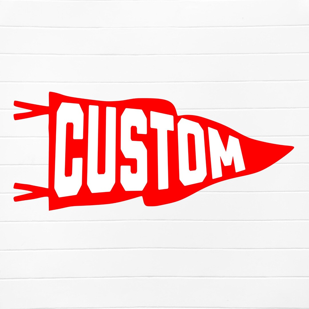Red Pennant Svg, Red Pennant, Custom Pennant Flag, Pennant Flag Custom ...
