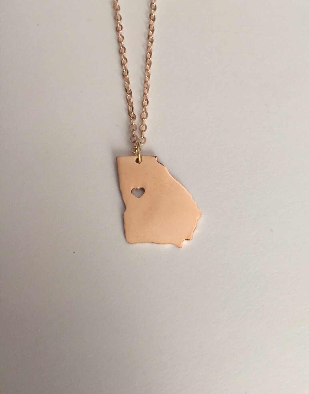 Georgia Necklace, Georgia, Rose Gold Georgia Necklace, Georgia Jewelry ...
