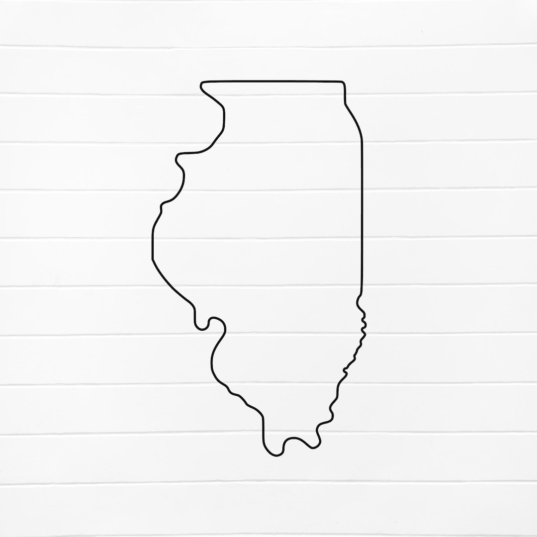 Illinois Outline, Illinois Svg, Illinois Png, Illinois State Svg ...