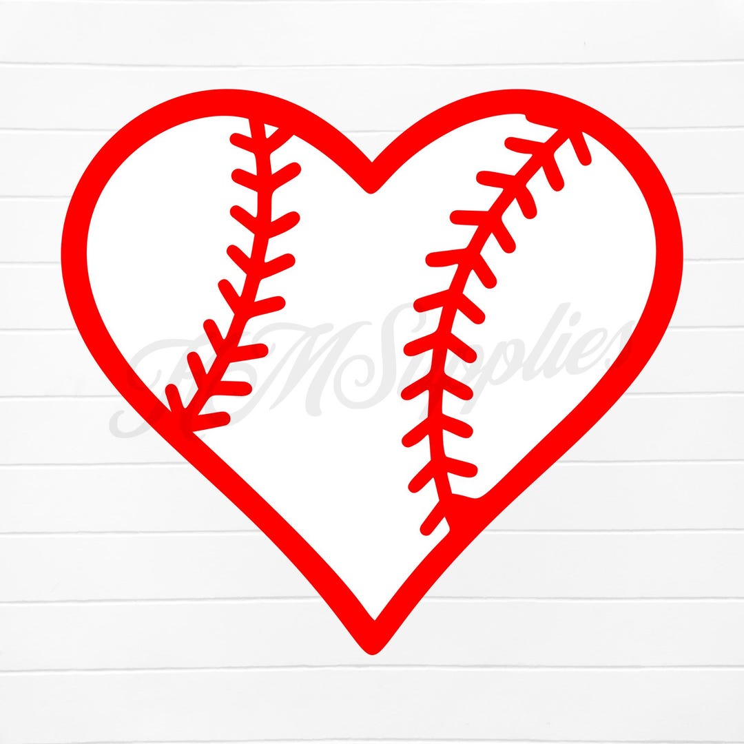 Baseball Heart Svg Png, Baseball Heart Svg, Baseball Heart Png, Heart ...