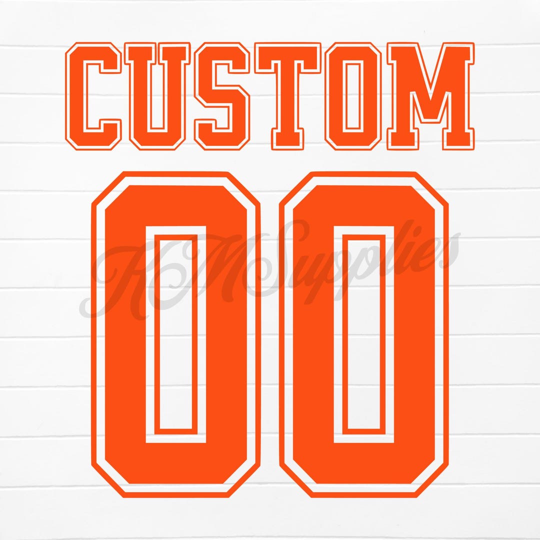 Last Name and Number Png, Name Number Custom, Custom Name and Number ...