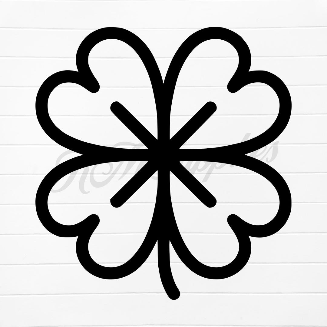 Black Clover Svg, Black Clover Svg File, Black Clover Png, 4 Leaf ...