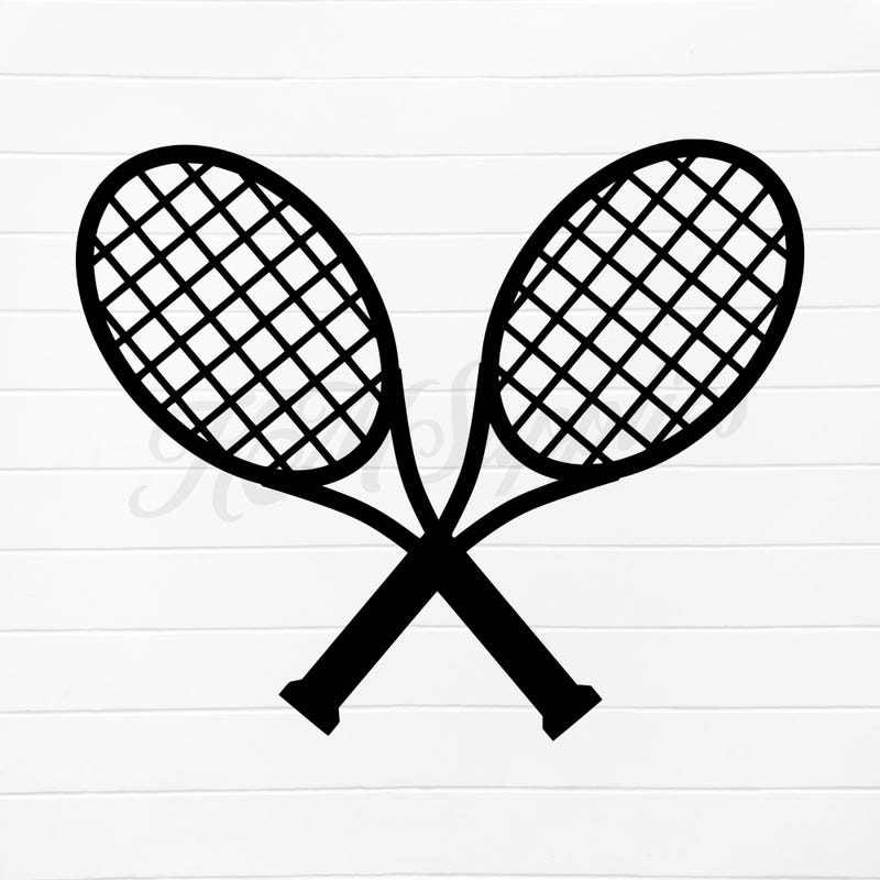 Tennis Racket Drawing Svg - Etsy