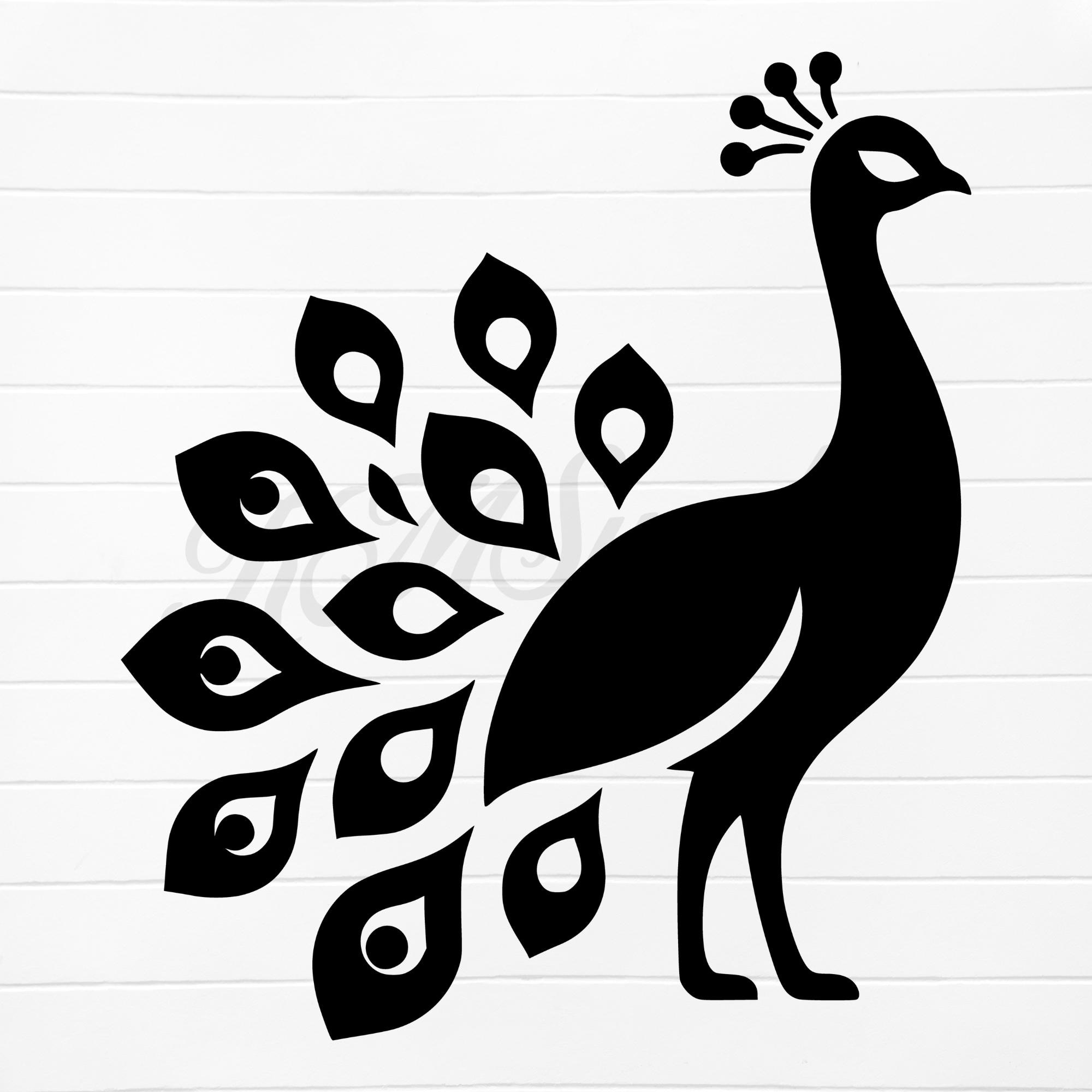 Peacock Silhouette, Peacock Svg, Peacock Png, Peacock Clipart, Peacock ...