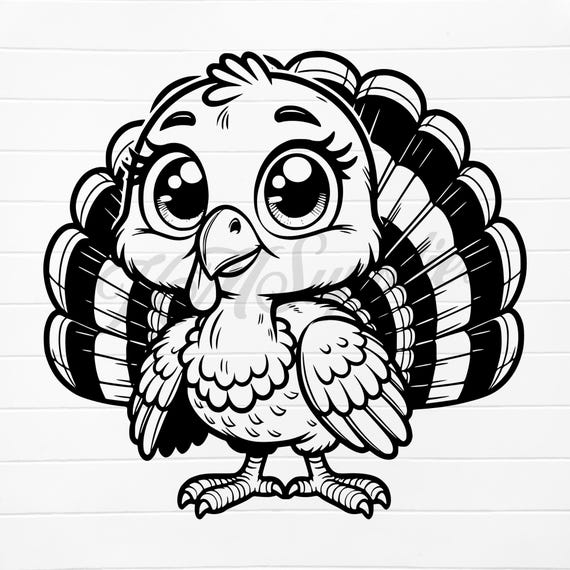 Lindo Dibujo De Pavo Pavo De Dibujos Animados Lindo Sentado En Un