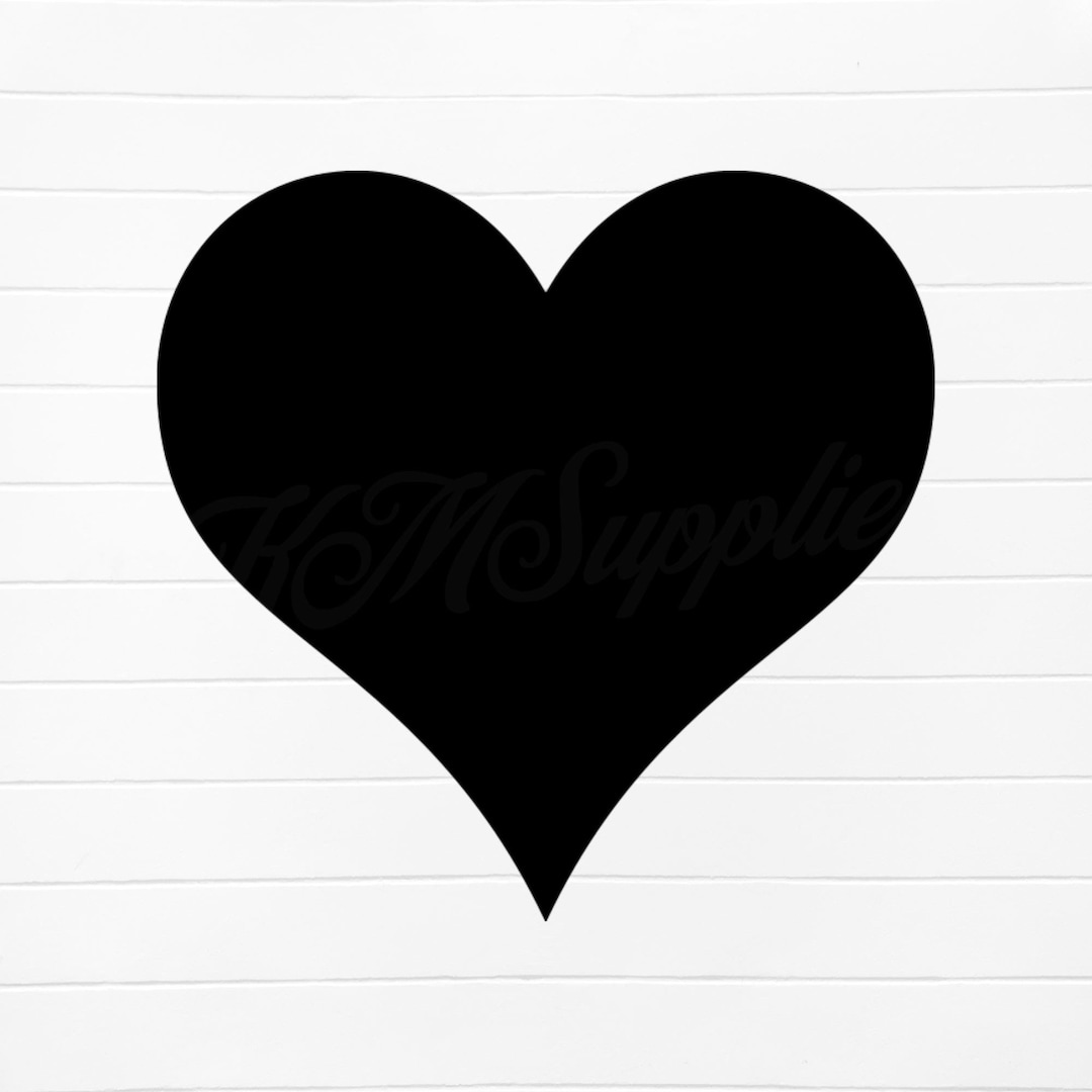 Heart Silhouette Svg, Black Heart Svg and Png, Black Heart Png Designs ...