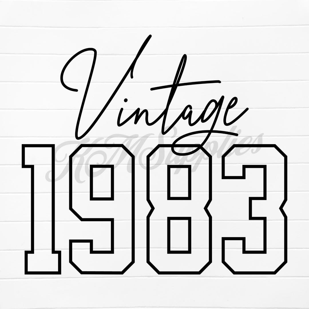 Vintage 1983, Vintage 1983 Svg, Vintage 1983 Png, 1983 Vintage, 1983 Vintage Svg, 1983 Vintage ...