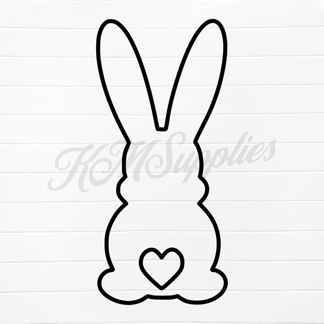 Bunny Outline Svg, Bunny Outline Png, Outline Bunny Png, Outline Bunny ...