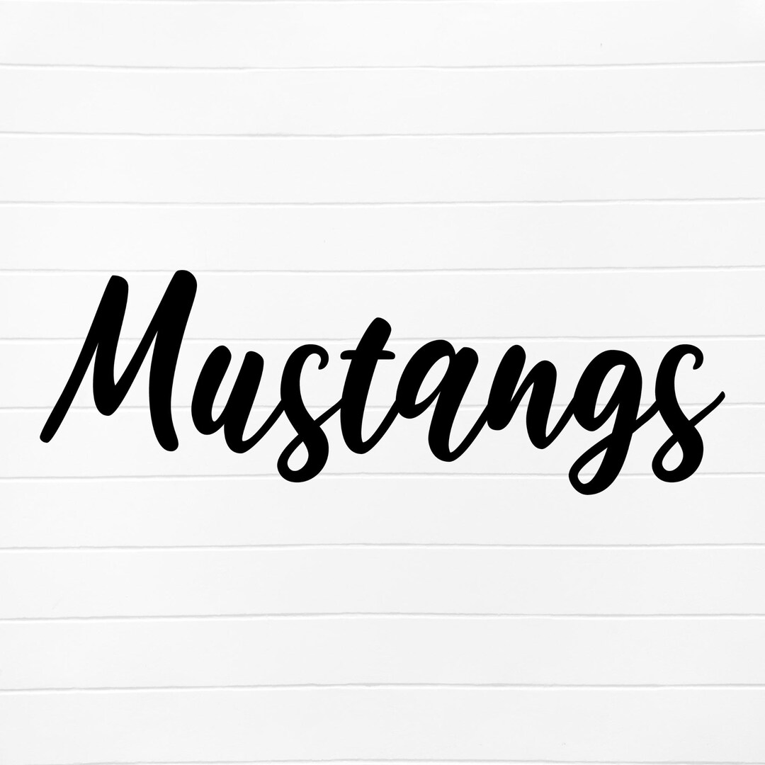 Mustangs Typography Png, Mustangs Handlettering, Mustangs Lettered Png ...