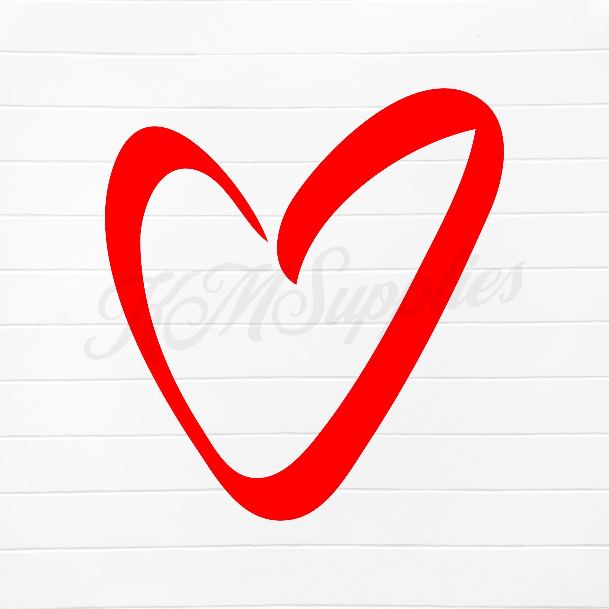 Open Heart Svg, Open Heart Png, Heart Outline Svg File, Heart Outline ...