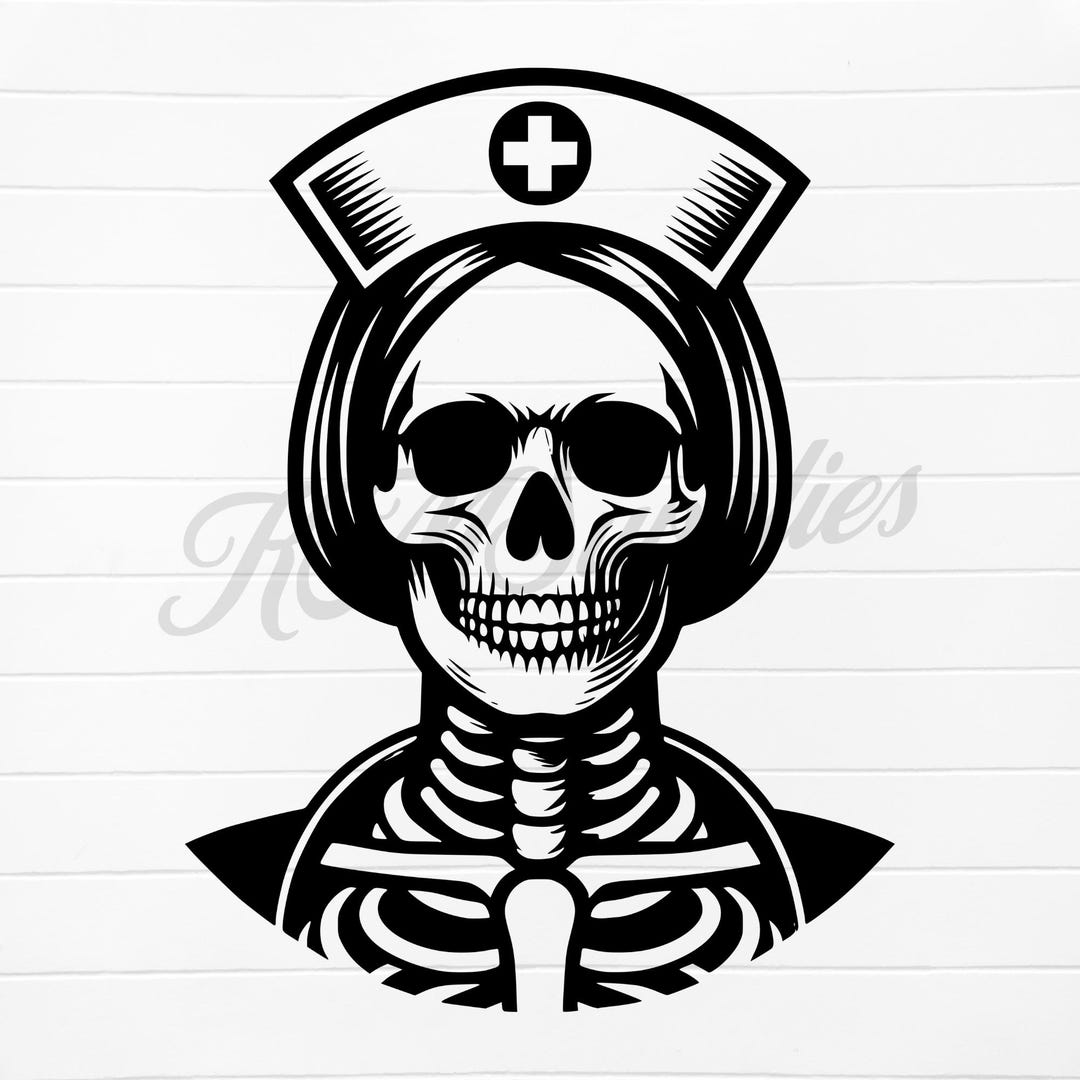 Nurse Skeleton Svg, Nurse Skeleton Png, Skeleton Nurse Svg, Skeleton ...