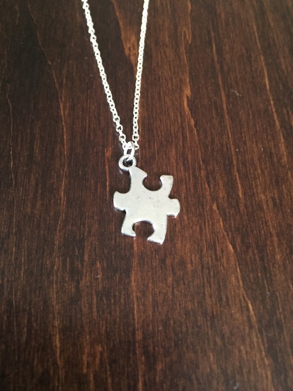 Puzzle piece necklace puzzle necklace autism necklace | Etsy