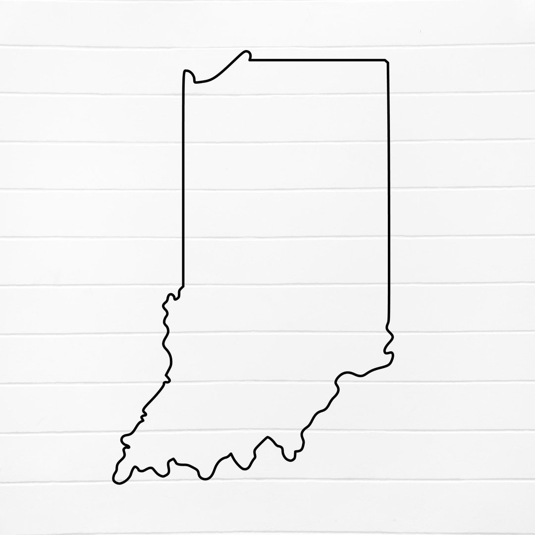 Indiana Outline Svg, Indiana Outline, State of Indiana Svg, Indiana ...