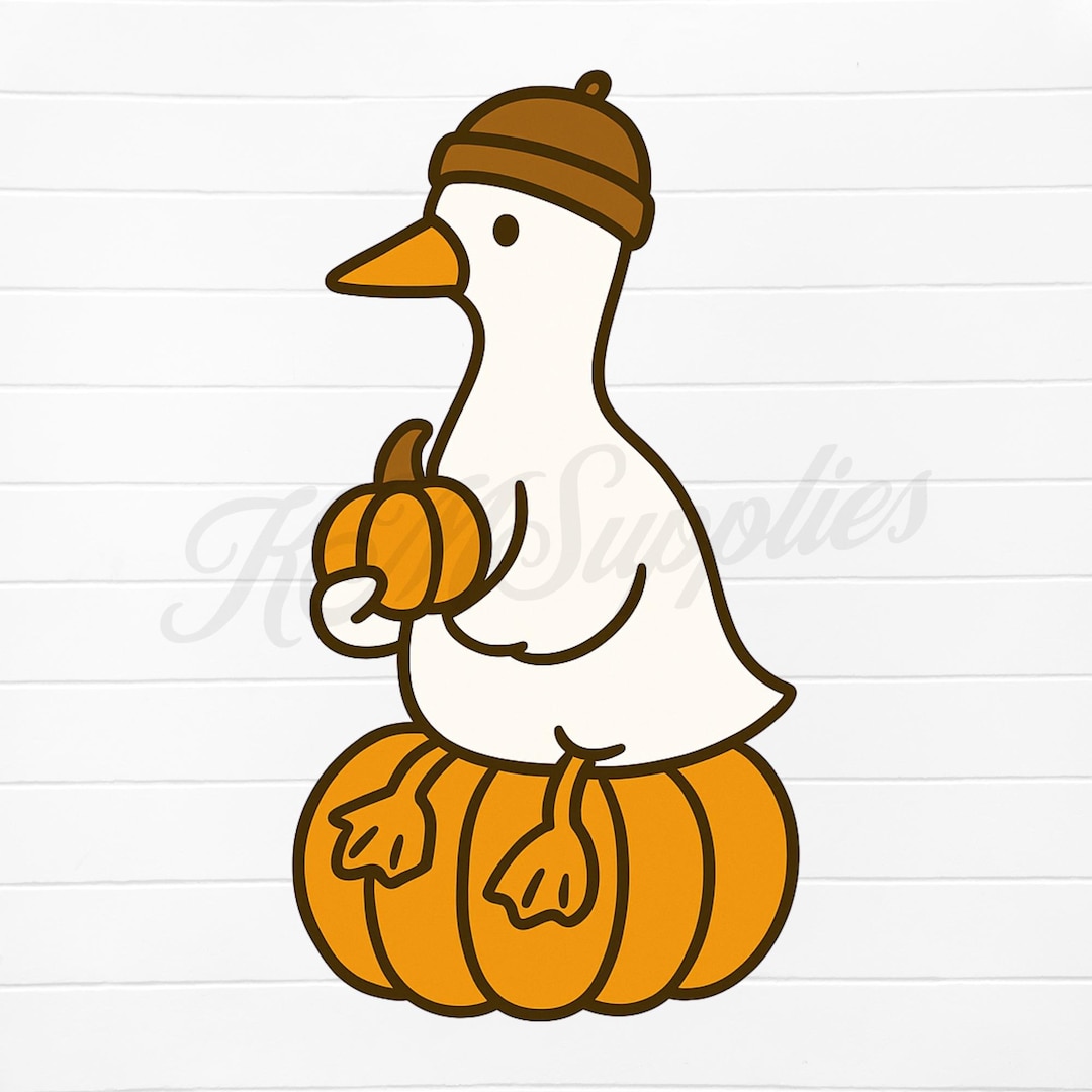 Goose Pumpkin Png, Goose Fall Png, Goose Pumpkin Design, Goose With ...