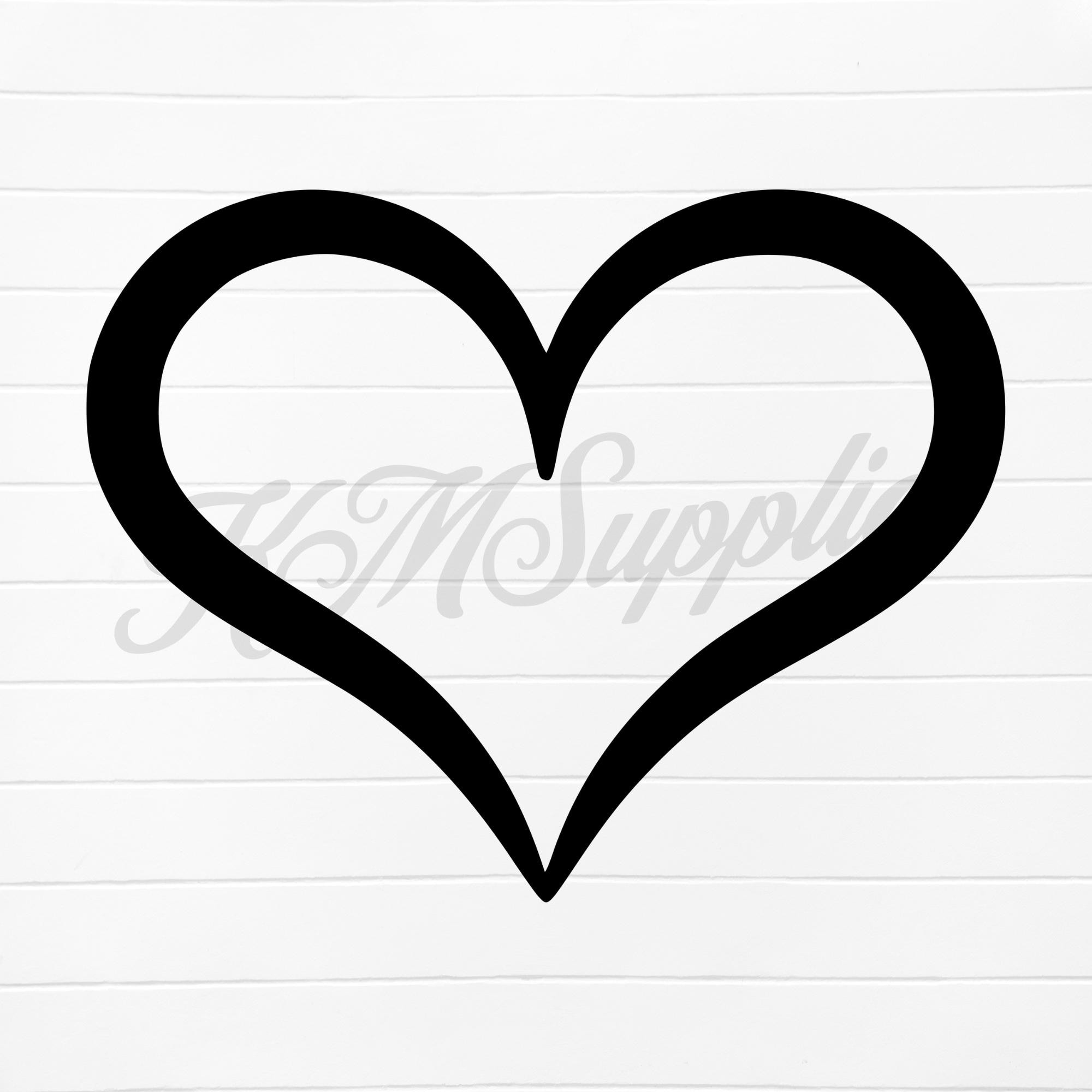 Open Heart Svg, Open Heart Png, Open Heart Clipart, Outline of Heart ...