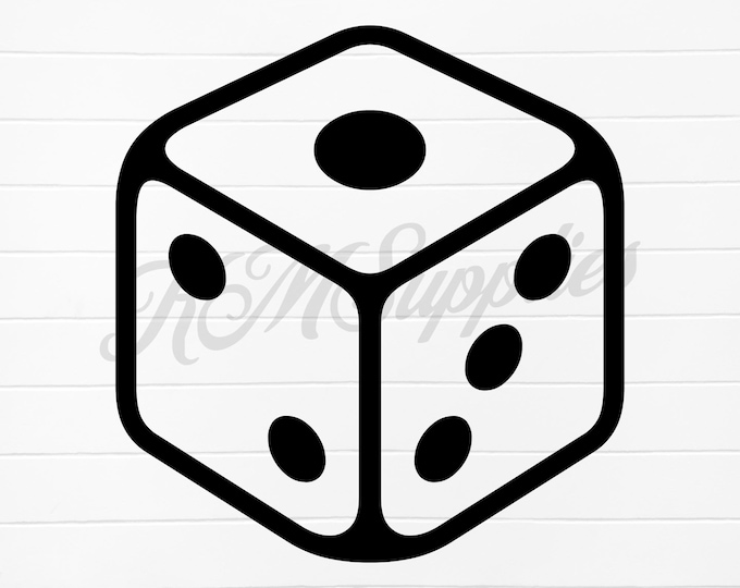Dice SVG, Four Dice Svg, Dice Black and White Silhouette, Cut File ...
