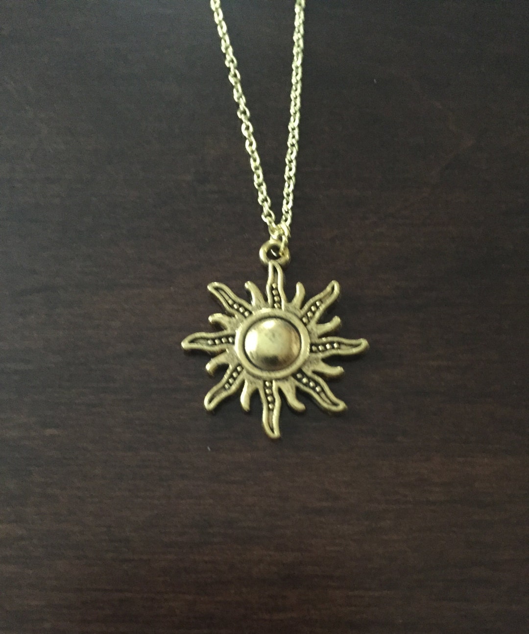 Sun Necklace, Sun, Gold Sun Necklace, Sun Jewelry, Sun Pendant, Gold ...