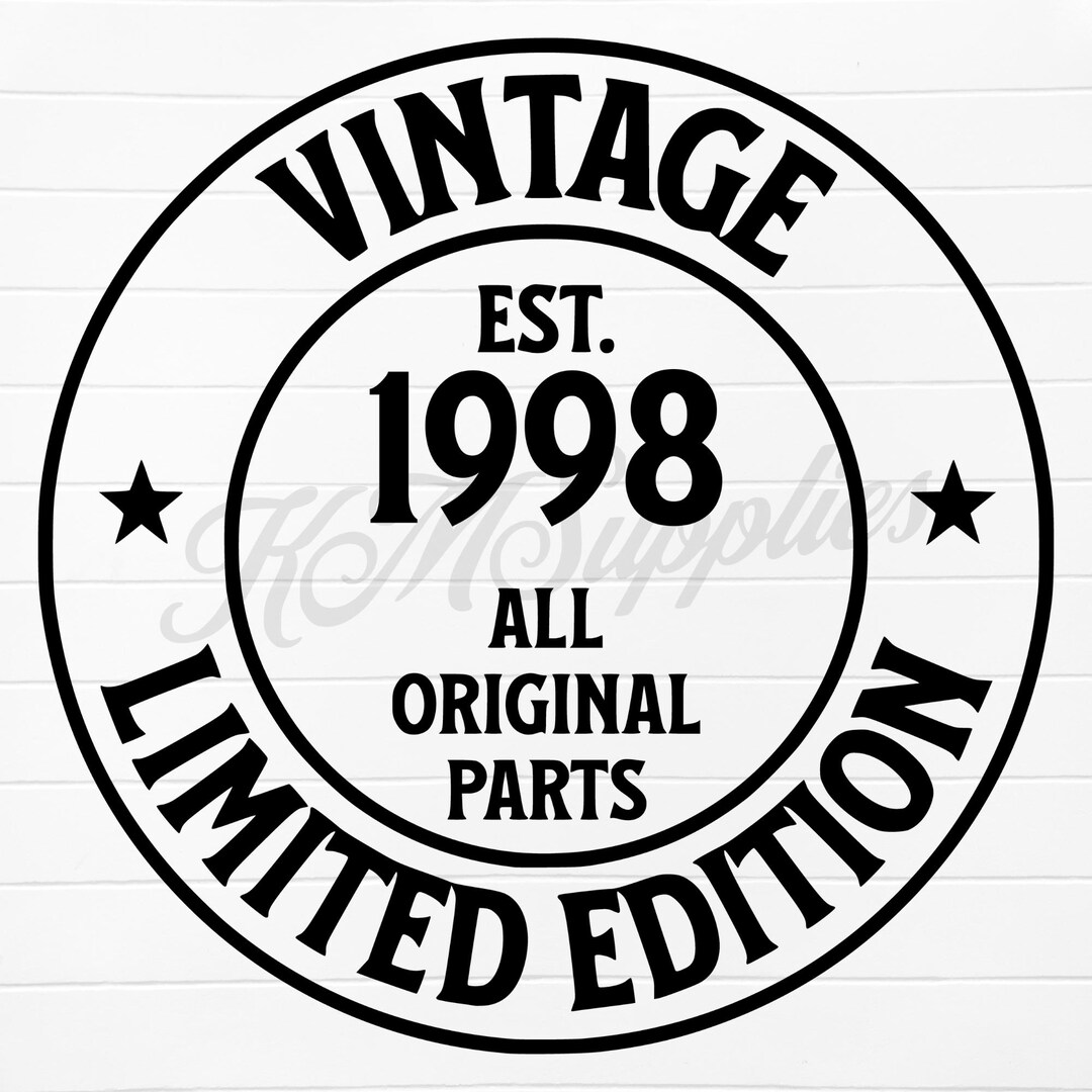 1998 Svg, 1998 Png, 1998 Clipart, 1998 Clip Art, Est 1998 Svg, Est 1998 ...