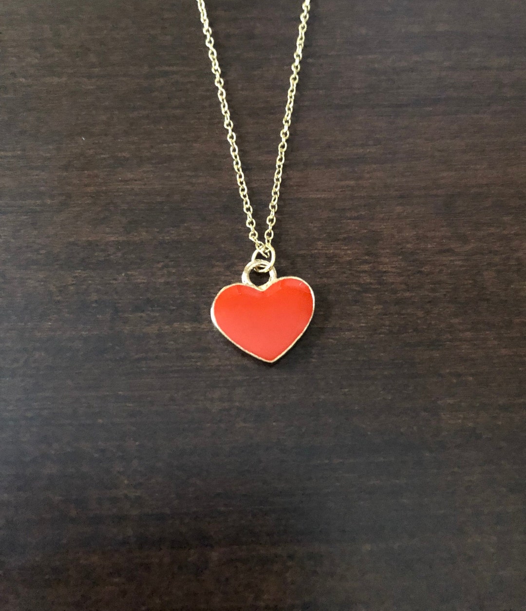 Heart Necklace, Heart Gifts, Heart Jewelry, Heart Pendant, Red Heart ...