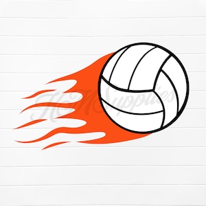 Volleyball on Fire Png, Volleyball on Fire, Volleyball Fire Shirt ...