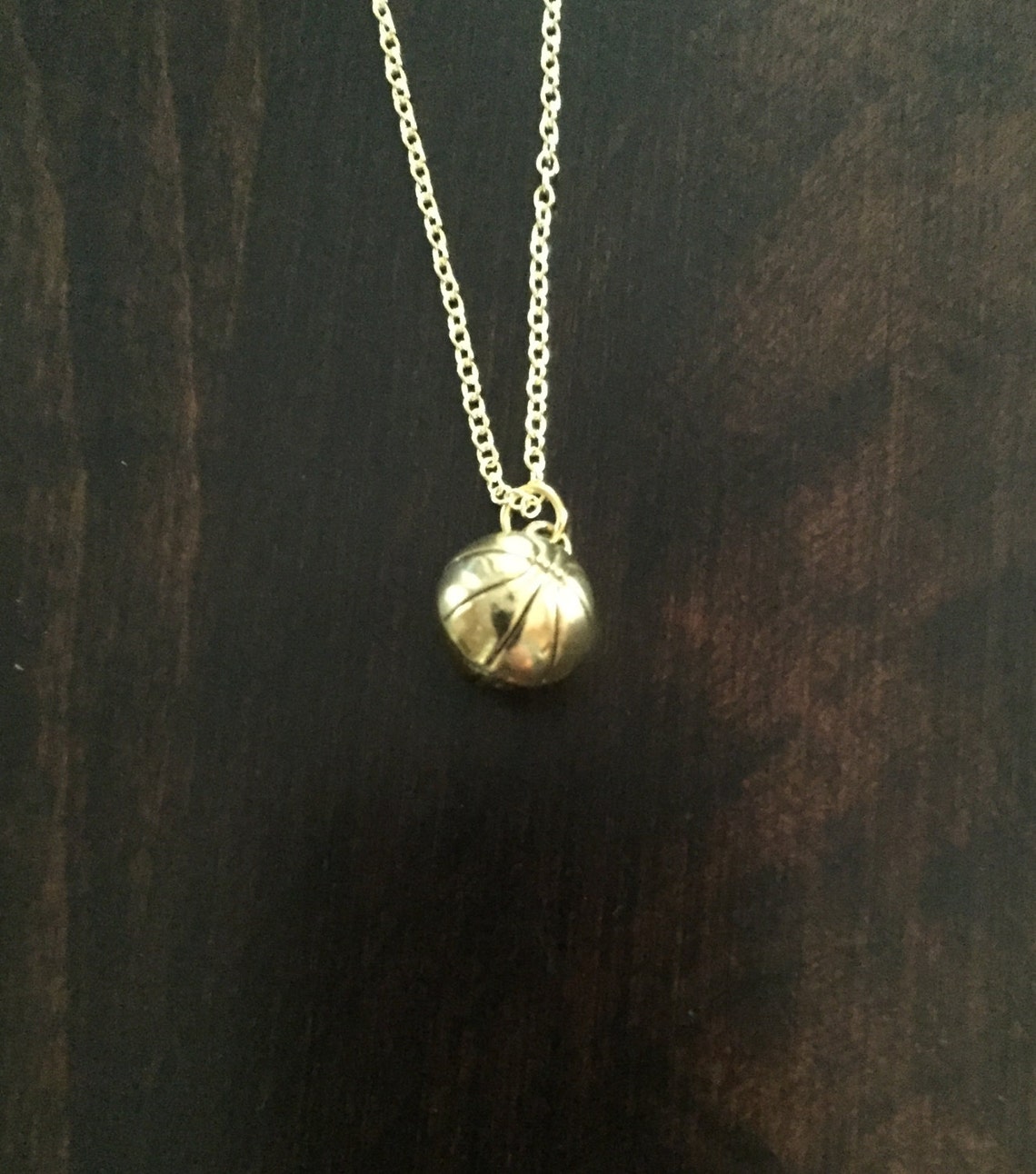 Basketball Necklace Basketball Gold Basketball Necklace | Etsy