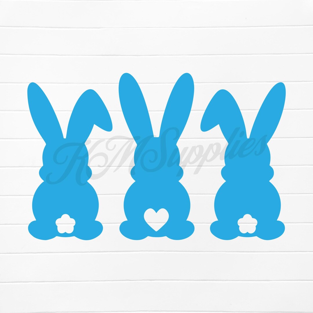Blue Bunnies Png, Blue Bunnies Svg, 3 Bunnies Png, 3 Bunnies Svg, Svg ...