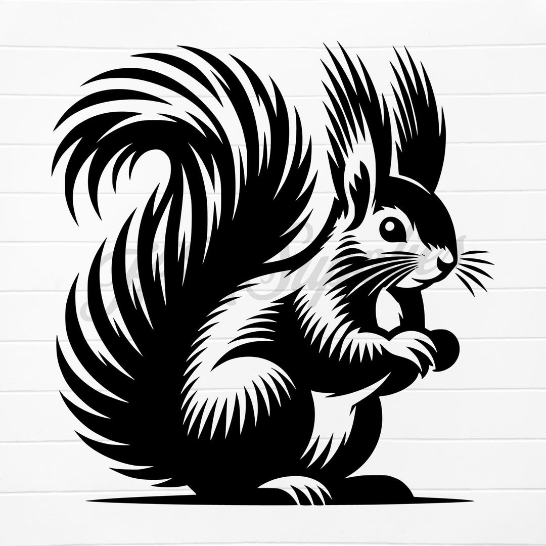 Squirrel Silhouette Svg Png, Squirrel Svg, Squirrel Png, Squirrel ...