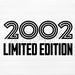 2002 Svg Png, 2002 Limited Edition Svg, 2002 Limited Edition Png, 2002 ...
