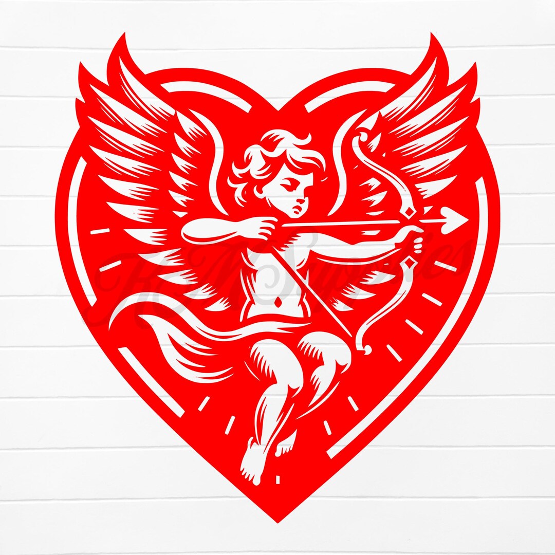 Cupid Heart Svg, Cupid Heart Png, Cupid Svg Files, Cupid Svg, Cupid Svg ...