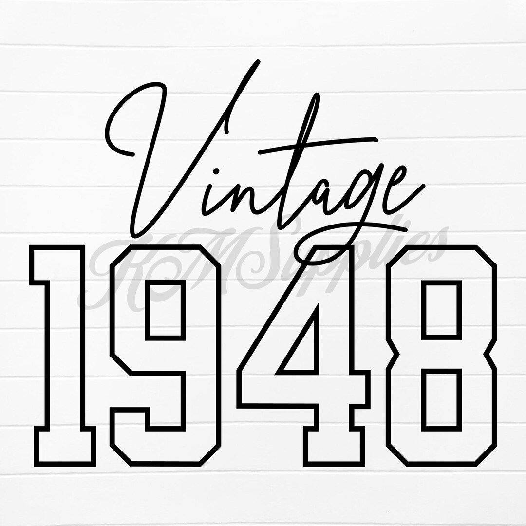 Vintage 1948, Vintage 1948 Svg, Vintage 1948 Png, 1948 Vintage, 1948 ...