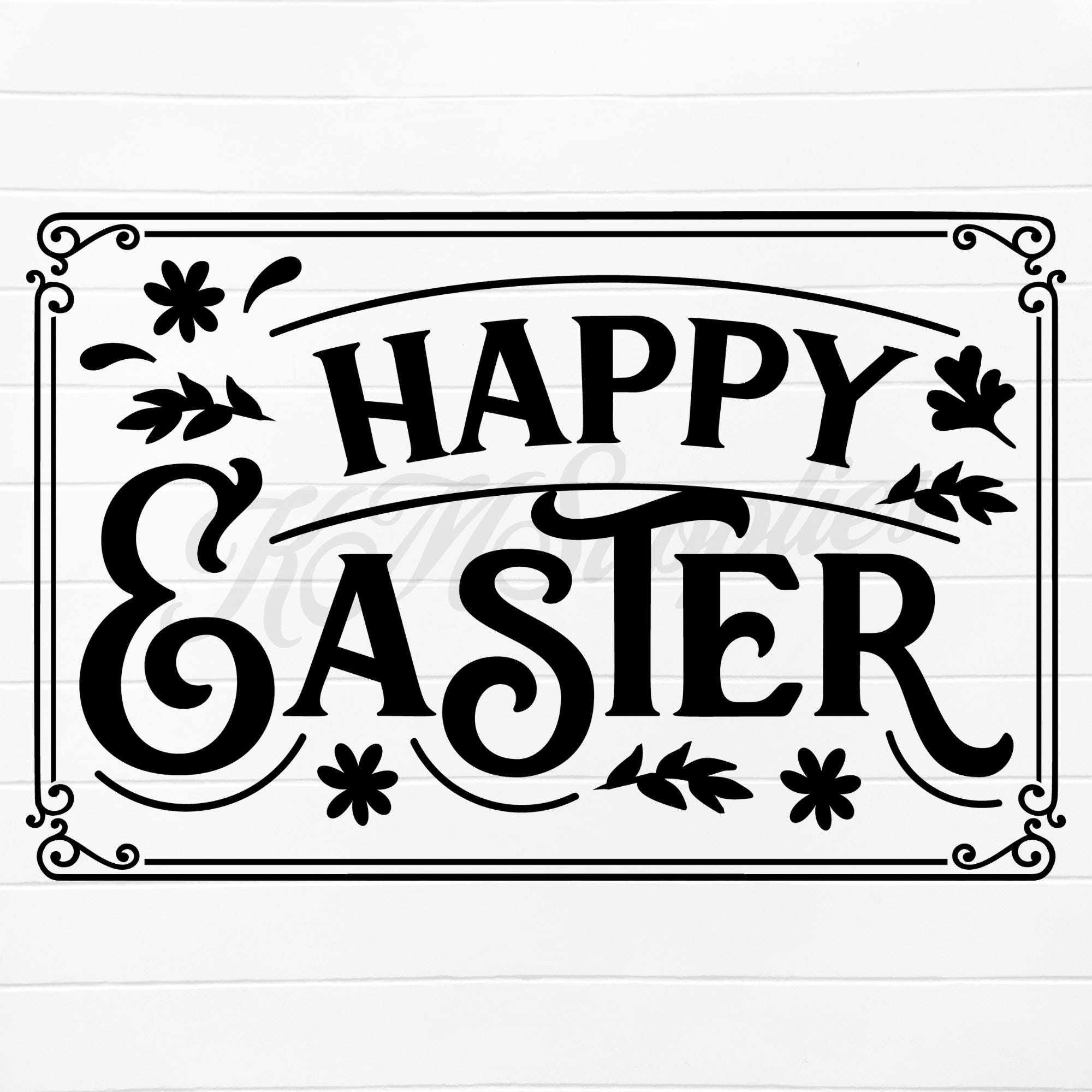Happy Easter Sign Svg, Happy Easter Sign Printable, Easter Sign Svg ...