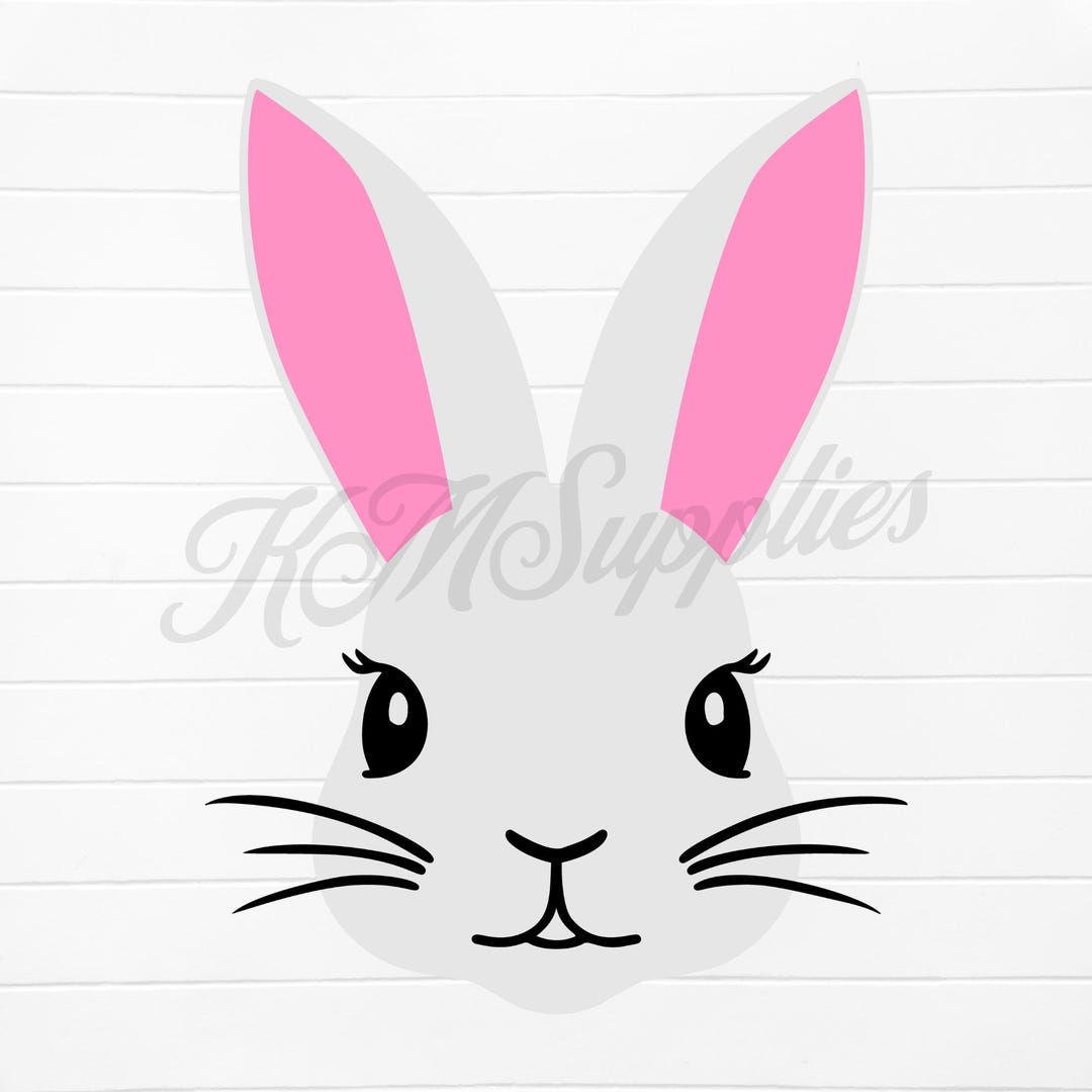 Bunny Head Svg, Bunny Head Png, Easter Bunny Head Svg, Rabbit Head Svg ...