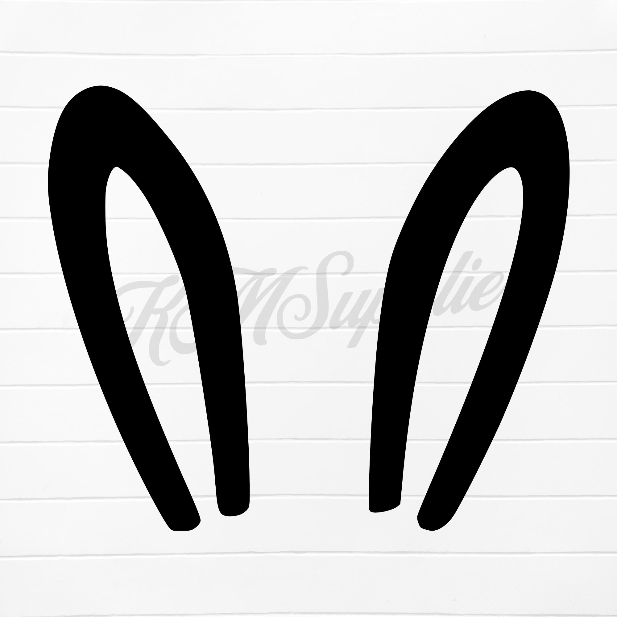 Bunny Ears Silhouette, Bunny Ears Svg File, Bunny Ears Svg, Bunny Ears ...