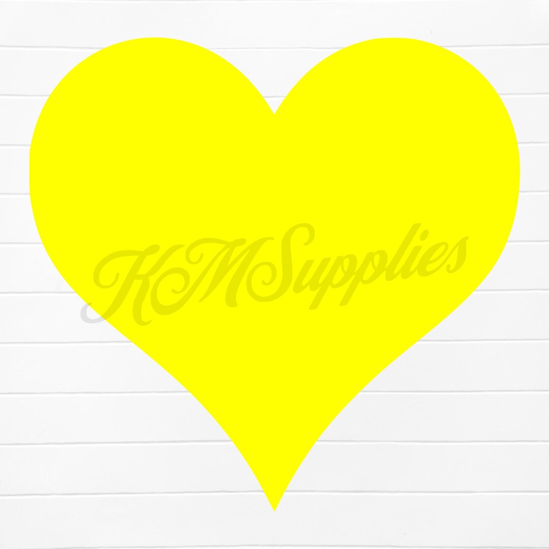 Yellow Heart Png, Yellow Heart Svg, Yellow Heart Clipart, Yellow Heart ...