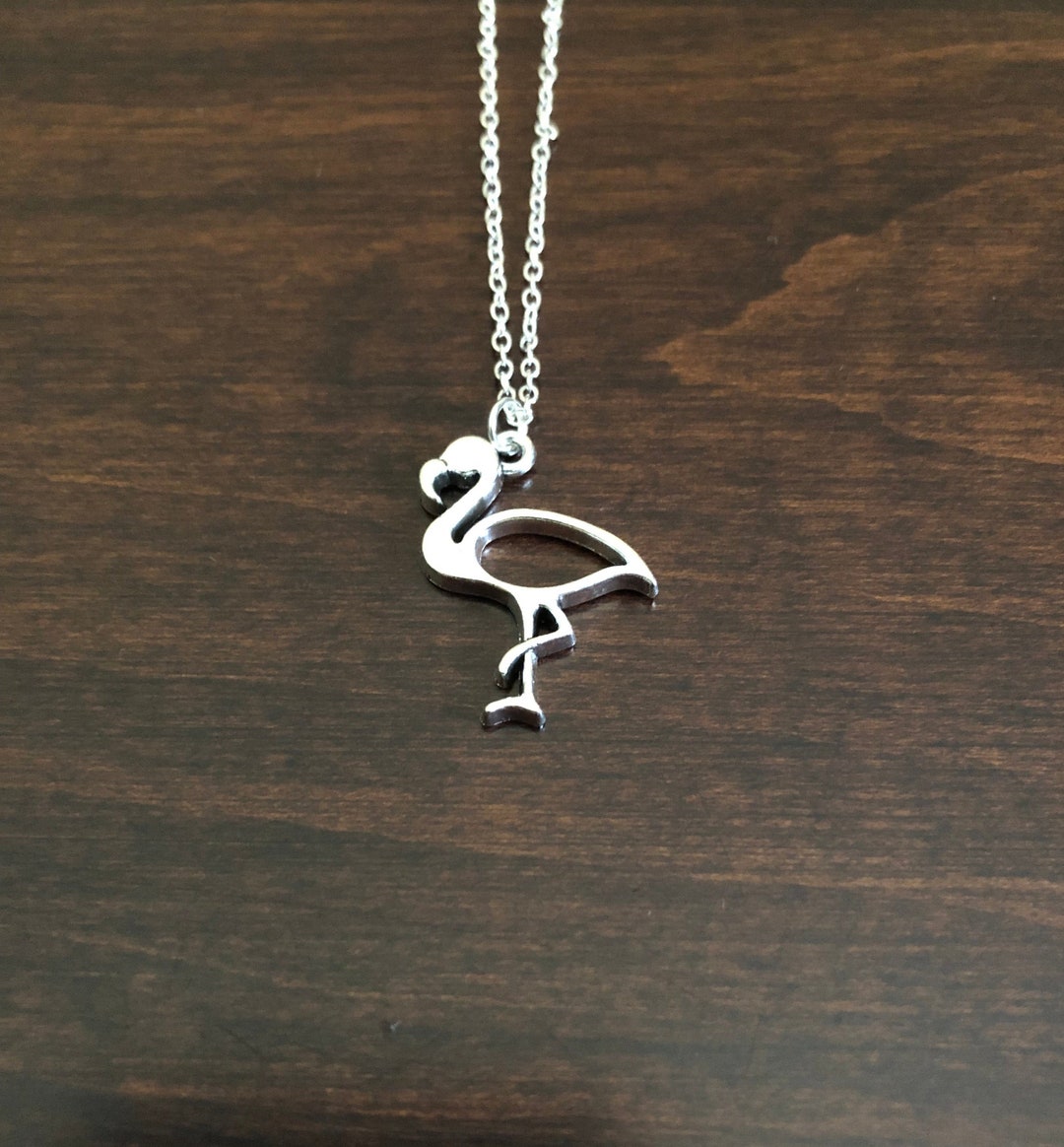Silver Flamingo Pendant, Flamingo Necklace, Flamingo, Flamingo Gifts ...