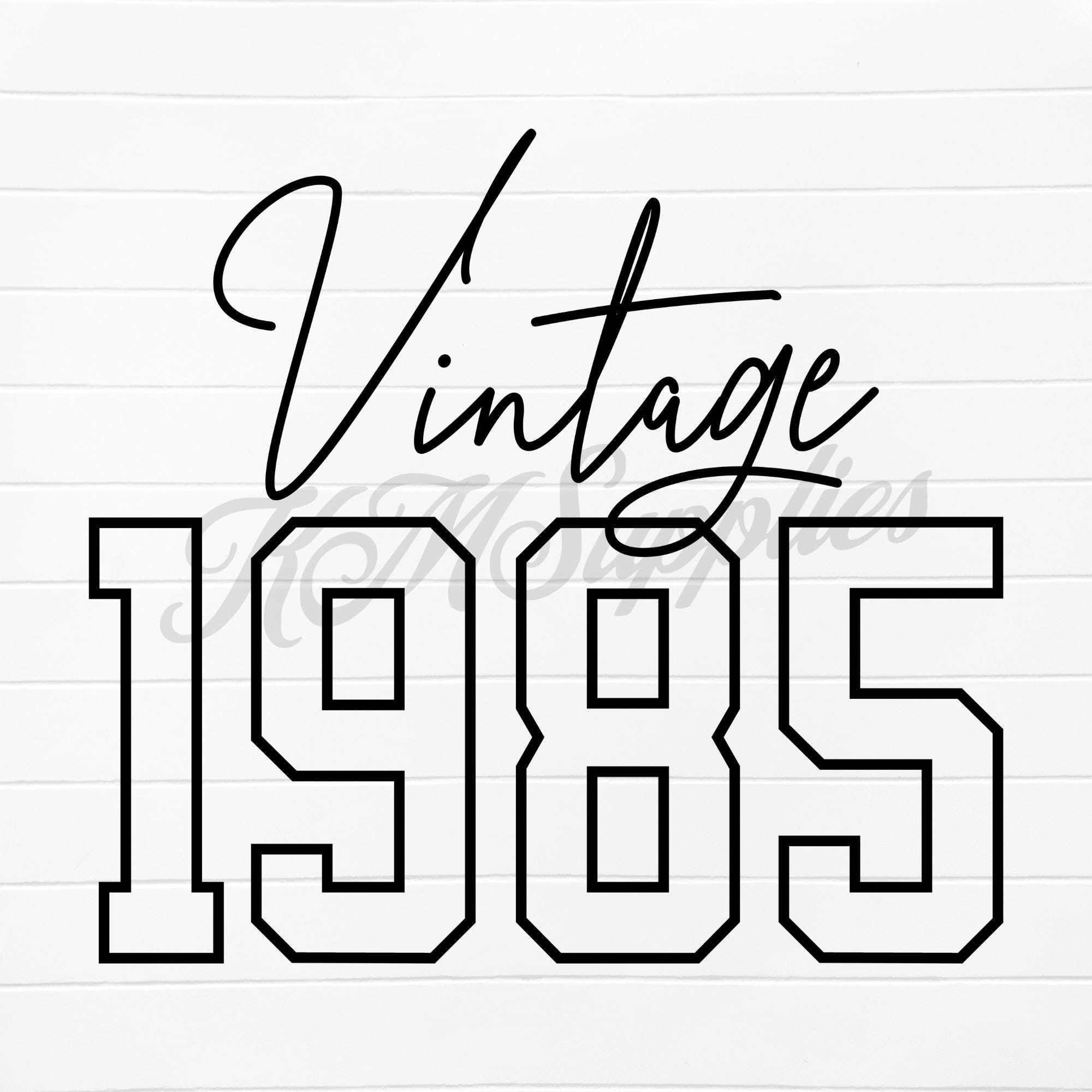 Vintage 1985, Vintage 1985 Svg, Vintage 1985 Png, 1985 Vintage, 1985 ...