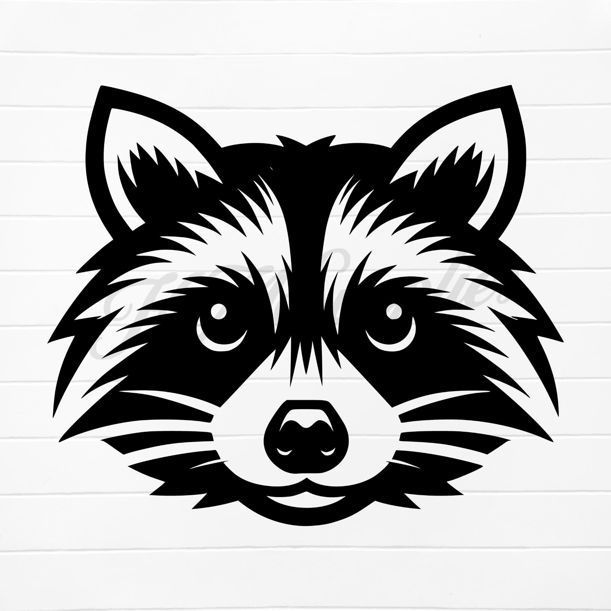Raccoon Face Svg, Raccoon Head Clipart, Raccoon Head Svg, Raccoon ...