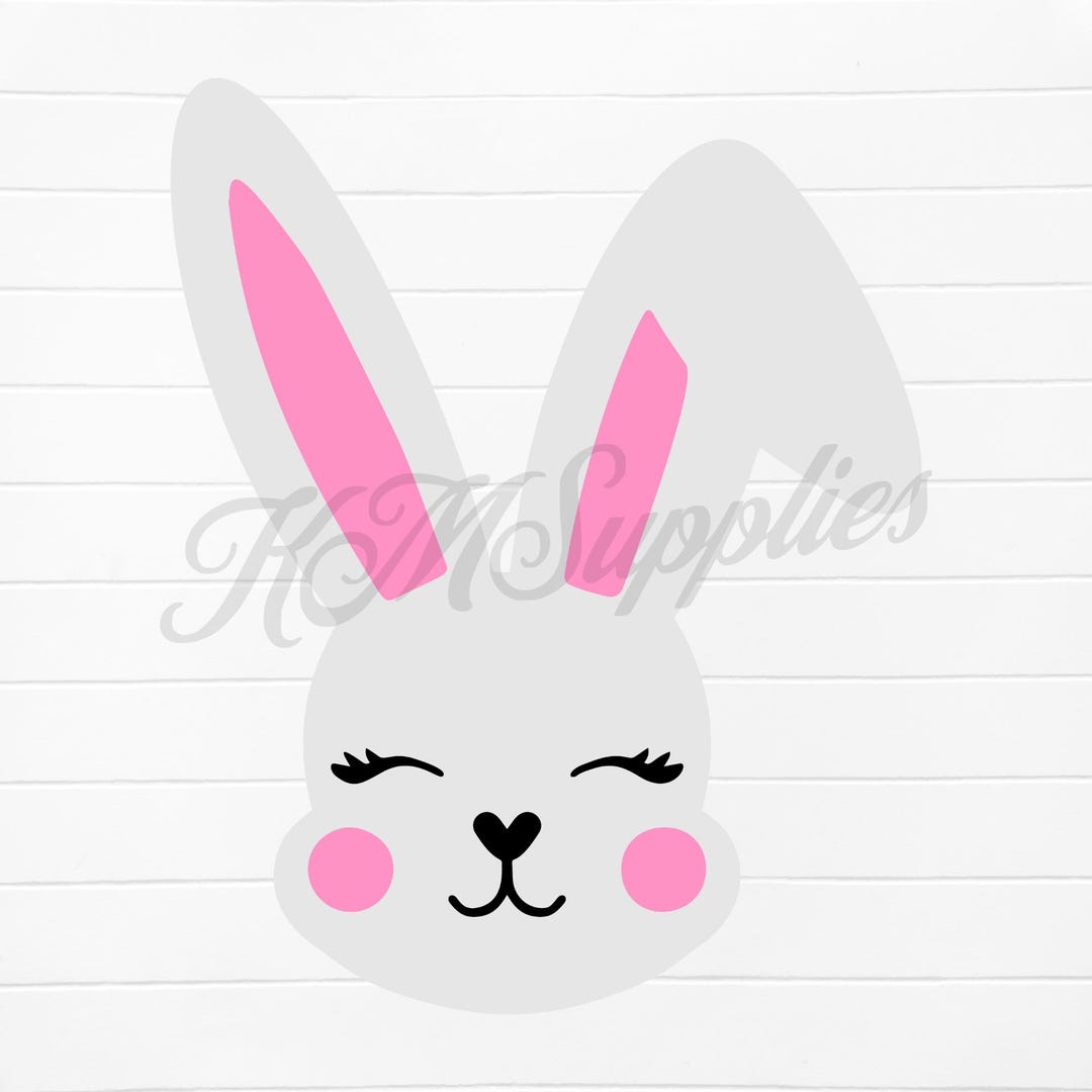 Bunny Head Svg, Bunny Head Png, Easter Bunny Head Svg, Rabbit Head Svg ...