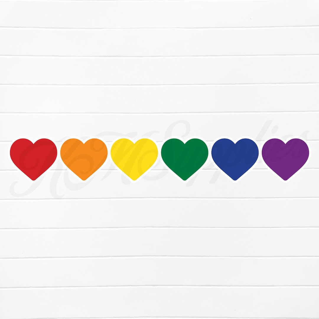 Rainbow Hearts Png, Rainbow Heart Svg, Rainbow Heart Clipart, Rainbow ...