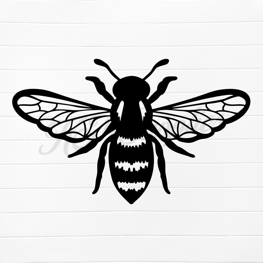 Bee Silhouette Clipart, Bee Silhouette, Bee Vector Silhouette, Bee ...