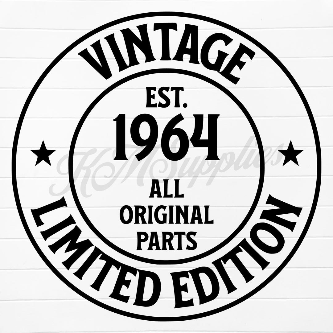 1964 Svg, 1964 Png, 1964 Clipart, 1964 Clip Art, Est 1964 Svg, Est 1964 ...