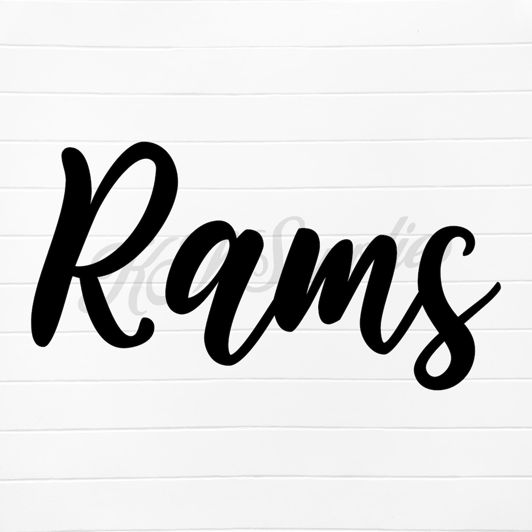 Rams Cursive, Rams Script Design Download, Rams School Spirit Svg, Rams ...